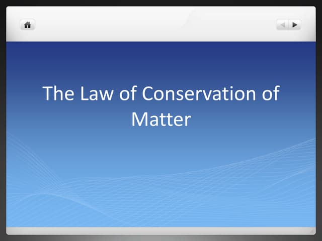 LAW OF CONSERVATION OF MASS | PPTX | Chemistry | Science