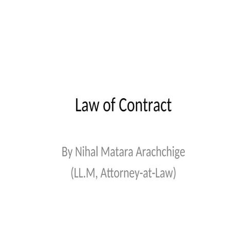 Fundamental principles of law of contract | PPT