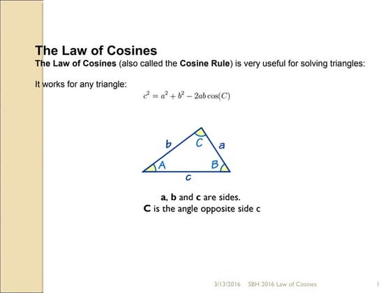 Trigonometry: Solving Triangles | PPT