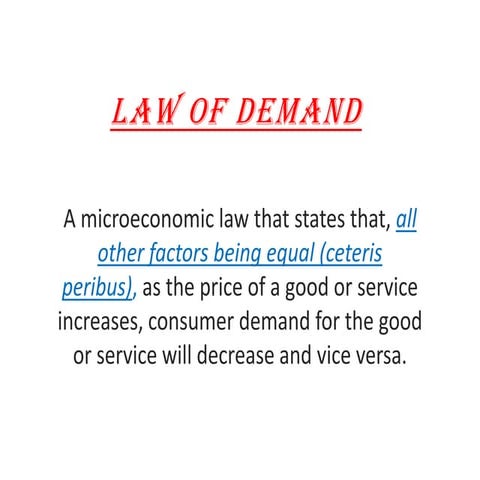 Law of demand | PPT