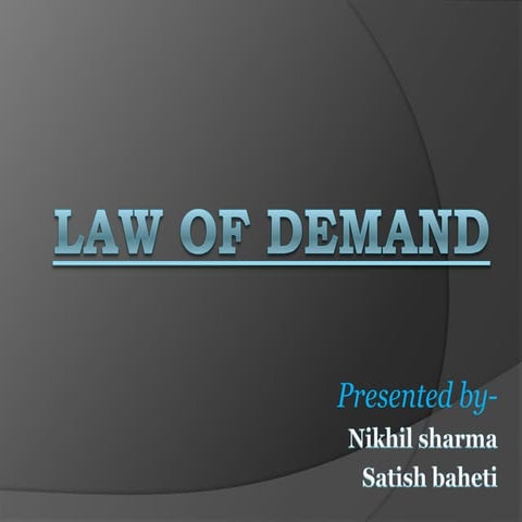 Law of demand | PPTX