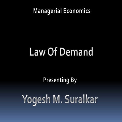 Law of demand | PPTX