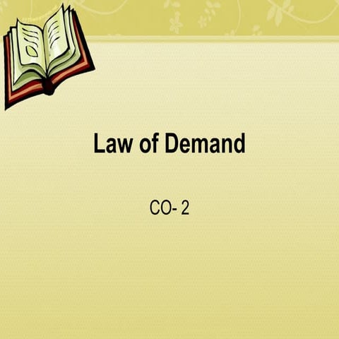 law of demand.ppt notes on managerial economics | PPT