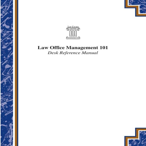 Law Office Management 101 - Desk Reference Manual | PDF