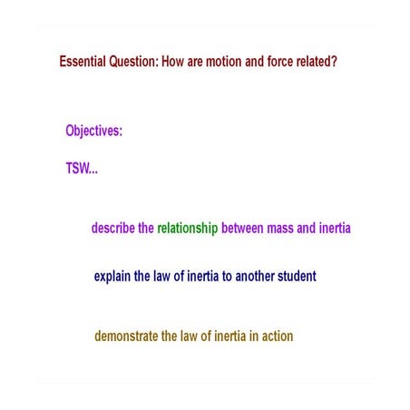 Law Of Inertia Notes | PDF