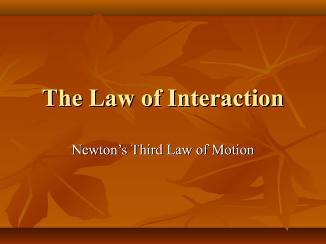 Ch04 Newton's 3rd Law; Action-Reaction Pair Examples | PPTX