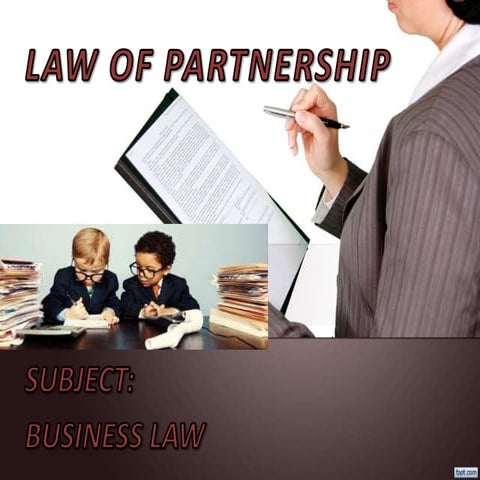 Law of partnership | PPTX