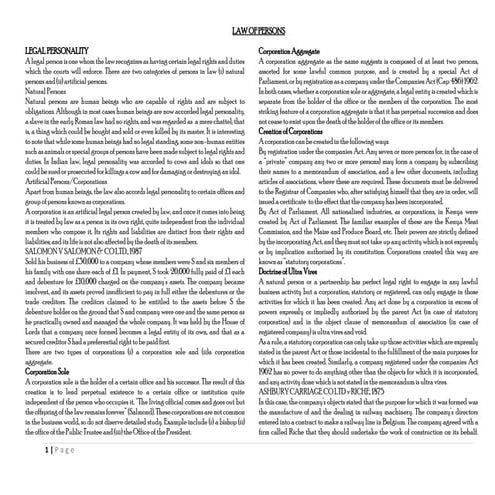 Business Law of Persons Class lecture Notes | PDF | Marriage and Civil ...