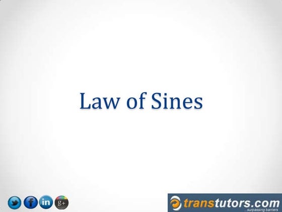 Law of Sines ppt | PPT