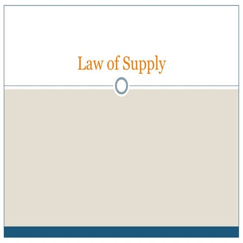 Law of supply | PPT