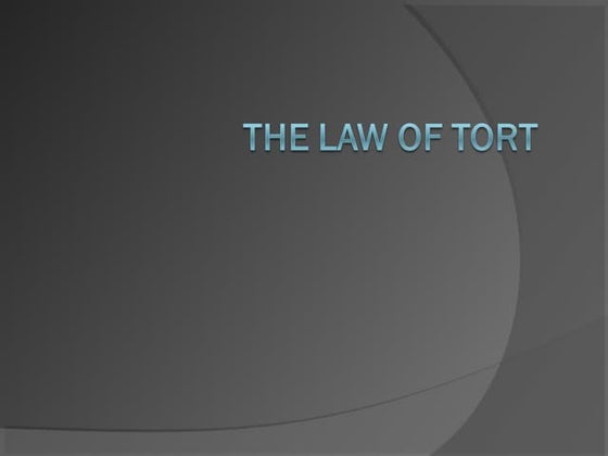 Lecture 10 law of tort | PPT | Injuries | Diseases and Conditions