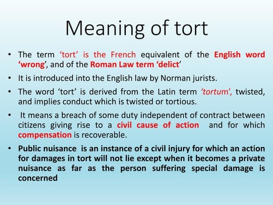 LAW OF TORTS LAW OF TORTS LAW OF TORTS LAW OF TORTS | PPTX