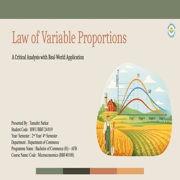 Law of variable proportion | PPTX