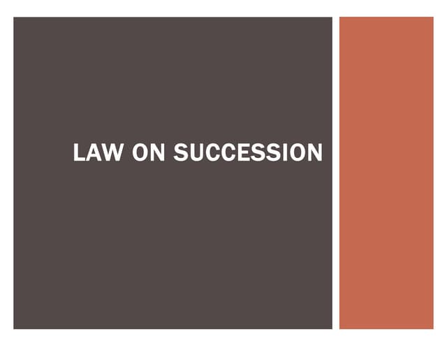 Law of succession-Notes for students studying law | DOC