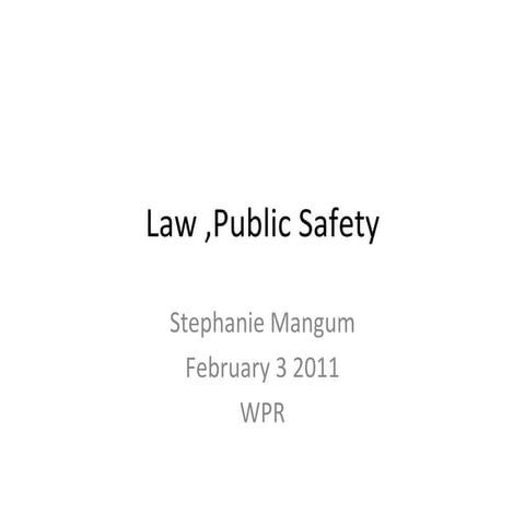 Public Safety (SM) | PPT