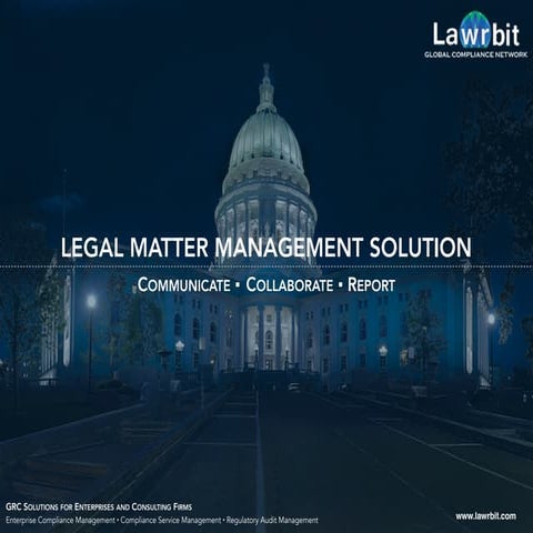 Legal Matter Management Solution | PDF