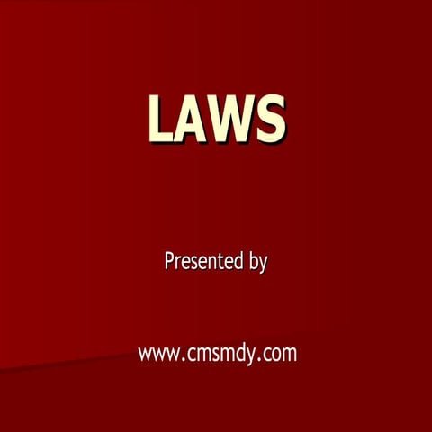 Laws | PPT