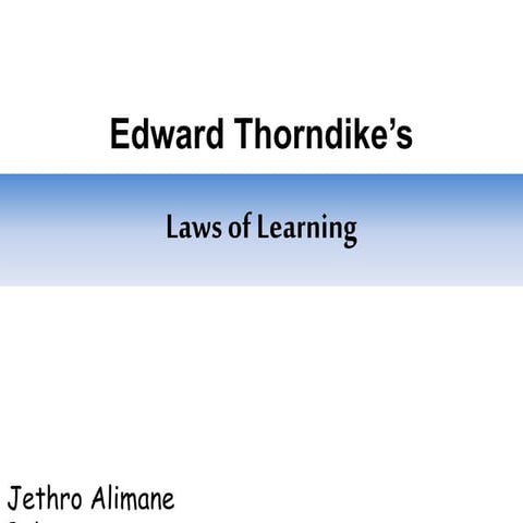 Laws of learning | PPTX