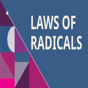 Laws-of-Radicals Examples and Activities | PPTX