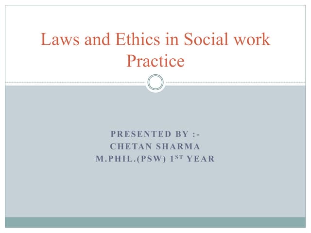 Social work values & ethics | PPTX