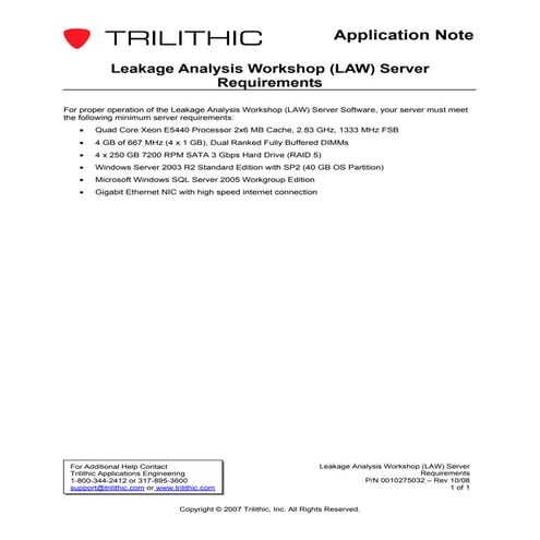 Law server requirements | PDF