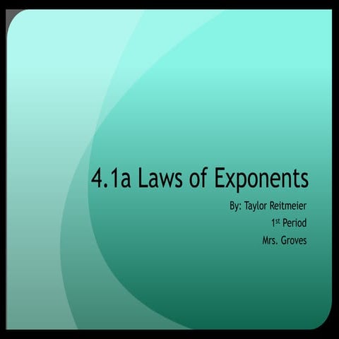 Laws of exponents | PPT