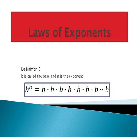 Laws of exponents power points | PPT