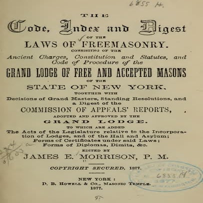 Laws of Freemasonry, Free eBook | PDF
