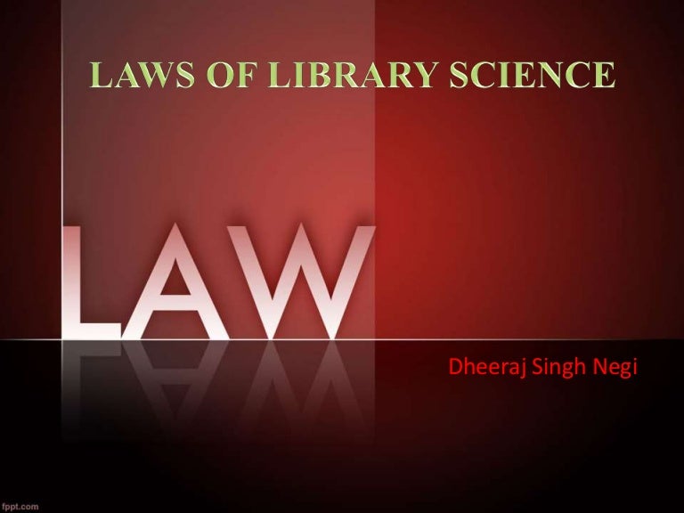Laws Of Library Science laws-of-library-science