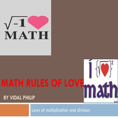 Laws of multiplication and division | PPT