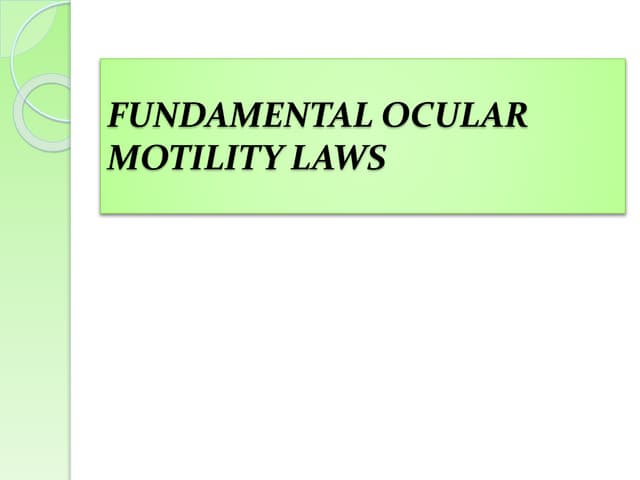 Ocular motility test | PPTX