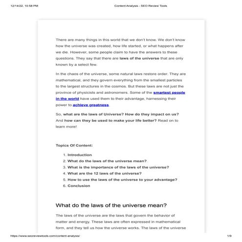 The 12 Universal Laws | PDF