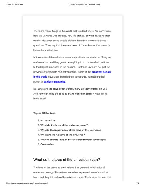 The 12 Universal Laws | PDF