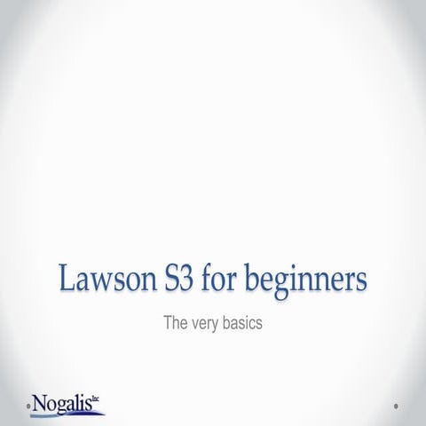 Lawson for Total Beginners | PPTX