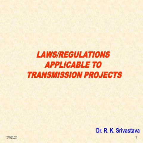 Laws Regulations Applicable to TL Projects final.ppt