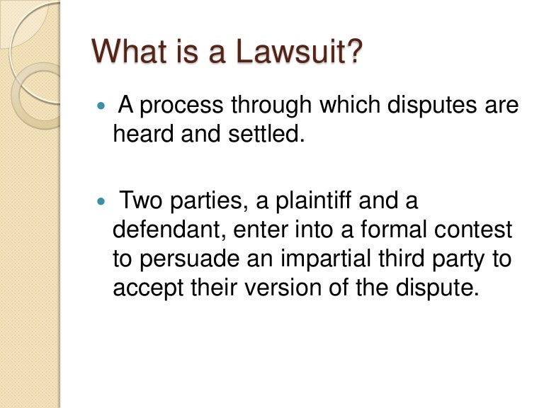 Lawsuit ppt