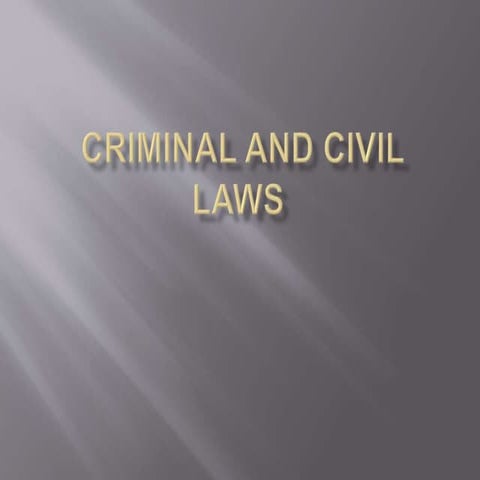Criminal and civil law | PPT