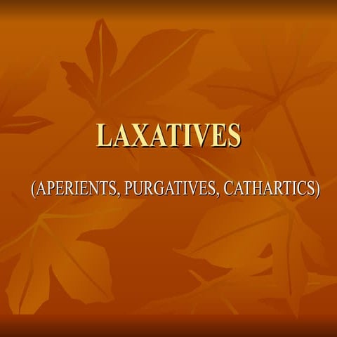Laxatives | PPT