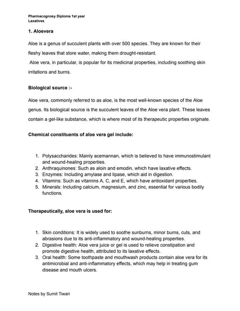 unit -1 pharmacognosy.pdf | Chemistry | Science