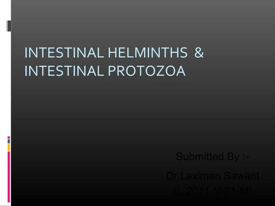 Introduction of helminthology | PPTX