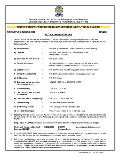 Tender Notice Sample | PDF | Business | Business and Finance