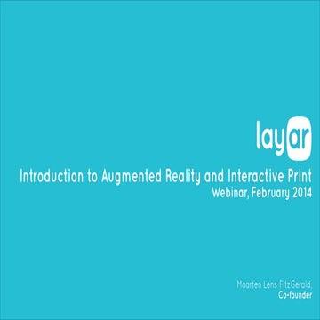 Layar February 7th Webinar – Layar 101: Intro to AR and Interactive ...