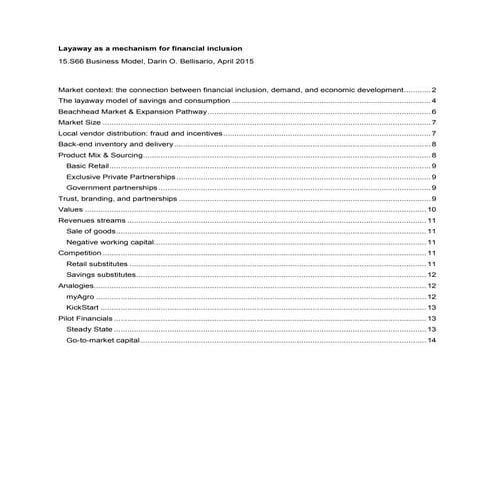 Layaway business model | PDF