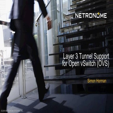 Layer 3 Tunnel Support for Open vSwitch | PPT