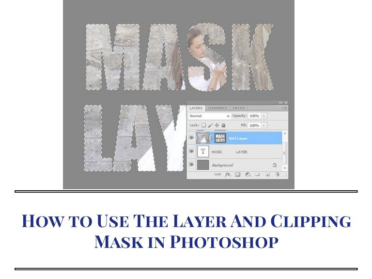 How To Use The Layer And Clipping Mask In Photoshop 