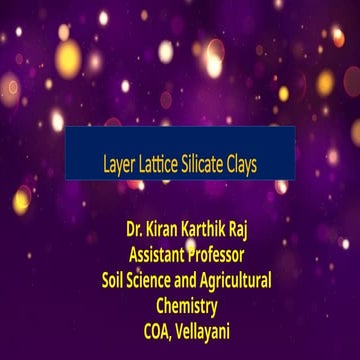 Clay Minerals: Classifications, Identifications, Structures, and ...