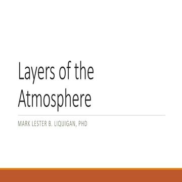 Layers-of-the-Atmosphere of the earth, gases and air | PPT
