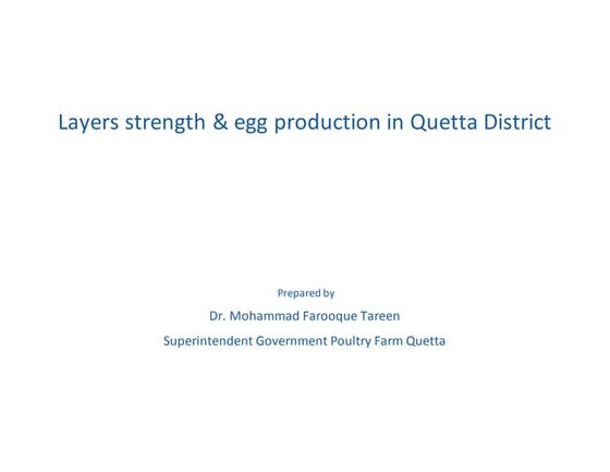 Project report on poultry farm layer | DOCX