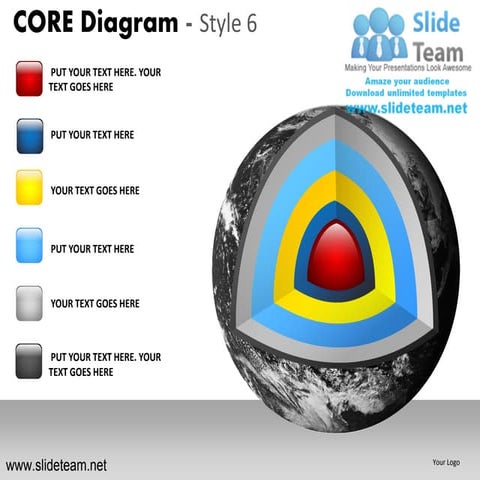 Layers of the earth core diagram design 6 powerpoint ppt templates ...