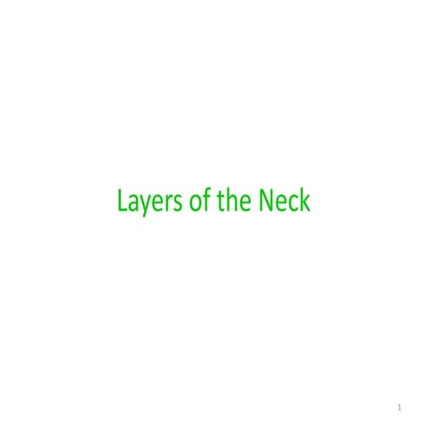 Layers of the neck | PPTX